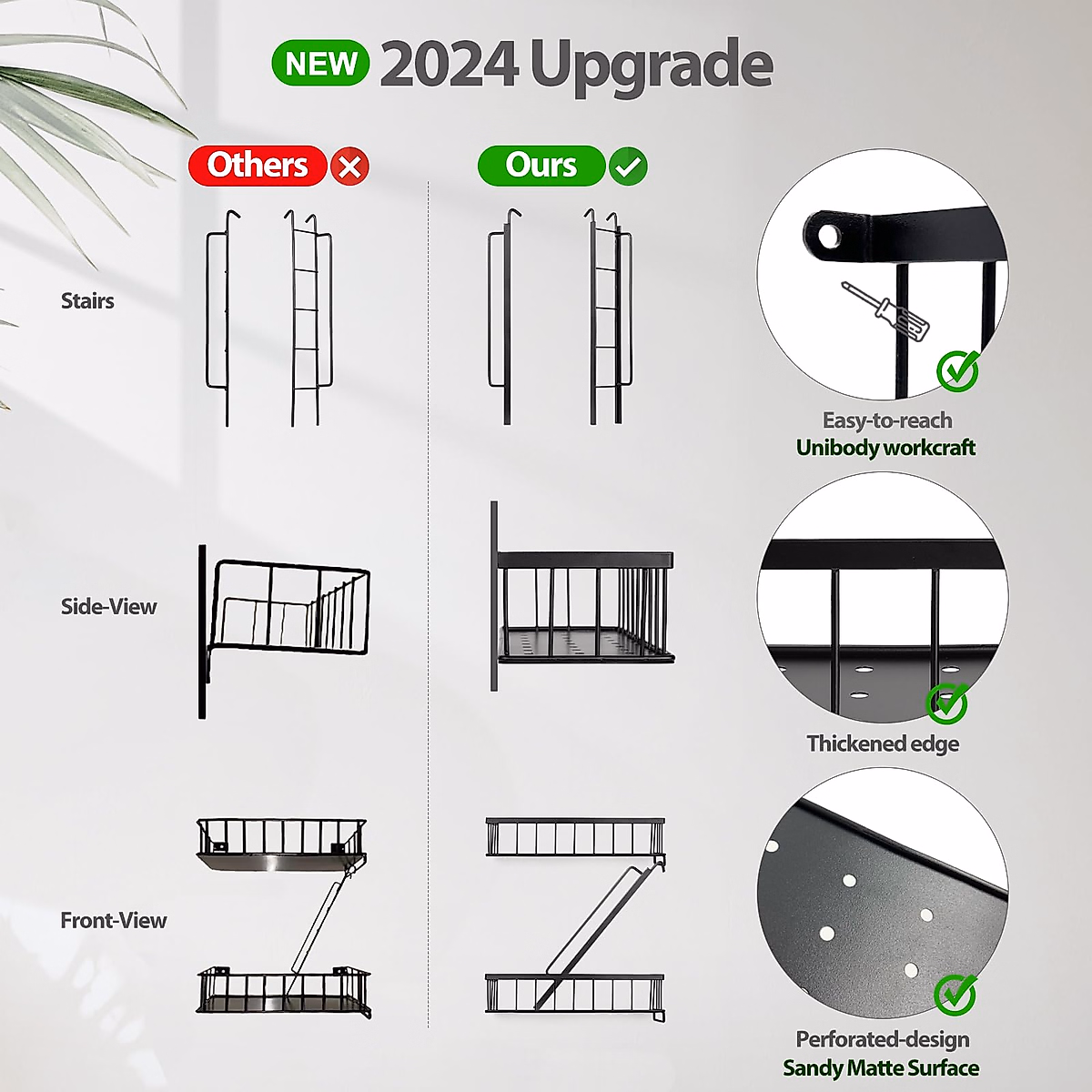 SweetSage Fire Escape Wall Shelf - New York Decorative Ladder Shelf, Wall Art Floating Shelf Black Metal Shelves for Bedroom, Home Office Storage and Display (3-Tier)