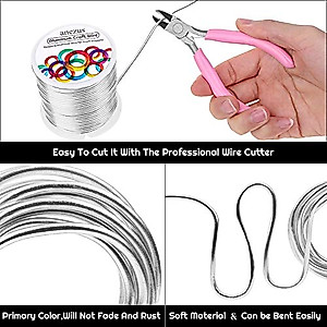 12 Gauge Aluminum Wire 100 Feet, Anezus Metal Armature Wire Bendable Sculpting Wire for Crafts Wreath Making Jewelry Making Beading Floral (Silver, 2mm)
