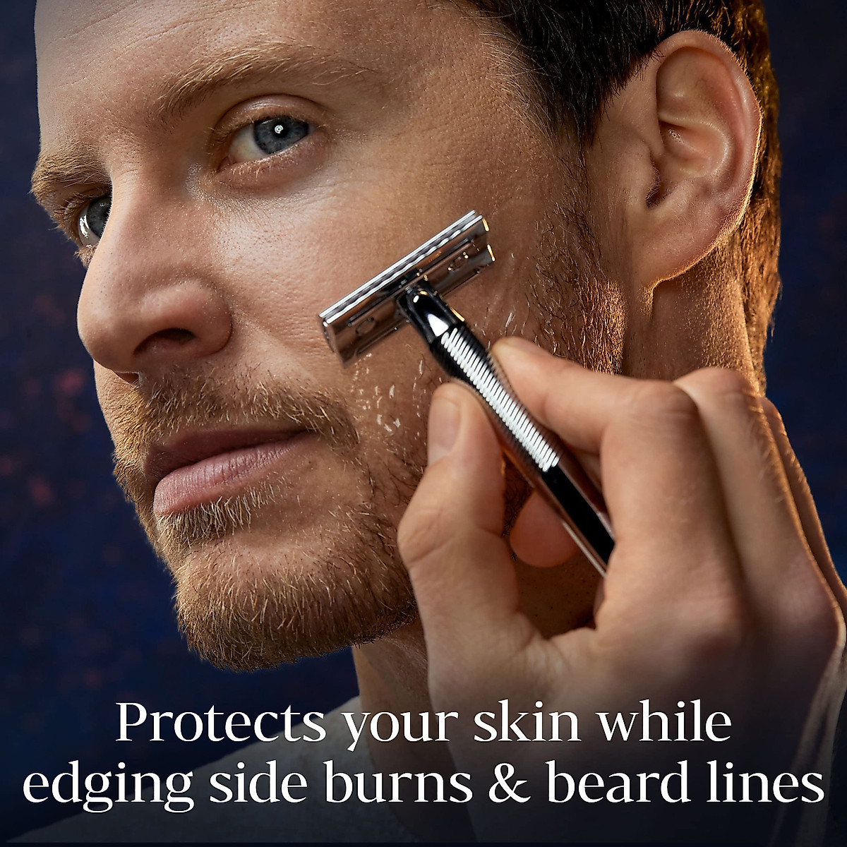 King C. Gillette Safety Razor with Chrome Plated Handle and 5 Platinum Coated Double Edge Safety Razor Blade Refills with Double Edge Safety Razor Blade Refills, 10ct