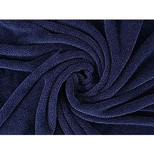 American Soft Linen Bedding Fleece Blanket Queen Size 85x90 inch Oversized Plush Fuzzy Cozy Soft Blanket for Bed, Sofa, Couch, Navy Blue