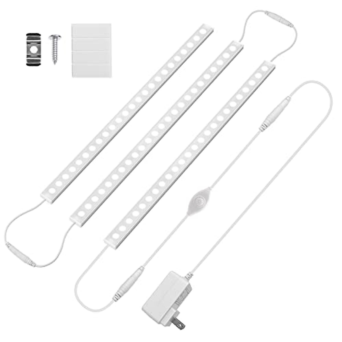 yotutun Under Counter Lights for Kitchen 3Pack Dimmable Under Cabinet Light, 13Inch 10W Closet Lights with Memory Function, Bright LED Cabinet Lights for Kitchen,Shelf,Desk,Workspace (3 Pack)