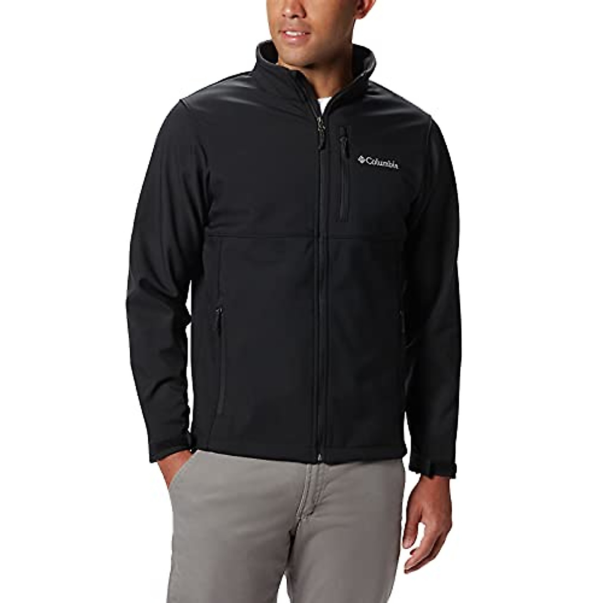 Columbia Men's Ascender Softshell Front-Zip Jacket, Black, Medium