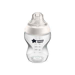 Tommee Tippee Closer to Nature Baby Bottle, Breast-Like Nipple with Anti-Colic Valve, 9oz, 1 Count