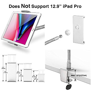 AboveTEK Gooseneck Tablet Holder, Aluminum iPad Stand Flexible Long Arm iPad Desk Mount for Bed Kitchen Office, Heavy Duty Tablet Mount Stand Compatible with iPad iPhone 6-13Pro, Fits for 3.5" - 11"
