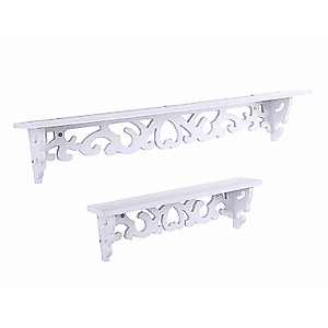 Mumusuki Wall Mounted Shelves Display, Shelf White Shelf for Wall Shelf Floating Storage Furniture Home Decor Stand