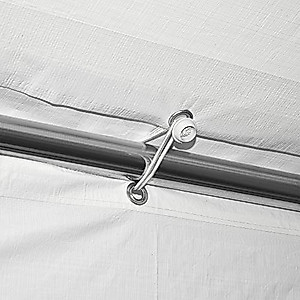 Outsunny 23' x 39' Party Tent & Carport, Large Outdoor Canopy Tent with Removable Sidewalls, 2 Doors and Windows, White Tents for Parties, Wedding, Events, BBQ Grill