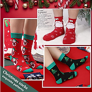 Loozykit Christmas Socks Advent Calendar 2024, 12 Days of Christmas Advent Calendar, Includes 4 Hand Holding Magnetic Socks and 8 Christmas Socks, Xmas Gifts for Adult Men Women