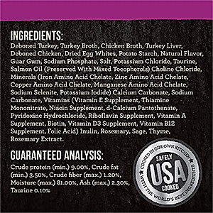 Merrick Backcountry Grain Free Wet Cat Food Real Turkey Recipe Cuts in Gravy - (24) 3 oz. Pouches