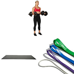 Sunny Health & Fitness Exercise Vinyl 40 Lb Dumbbell Set Hand Weights for Strength Training, Weight Loss, Workout Bench, Gym Equipment, and Home Workouts