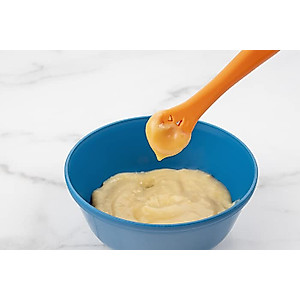 Binki and Baby Spoon Set | First Stage Baby Led Weaning BPA Free Silicone Pre-Spoon Set (5 Pack) | Self Feeding Teething Friendly Toddler Utensils