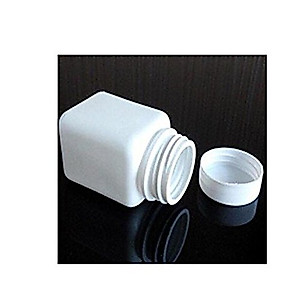 12PCS 60ML 2OZ Empty White Square Capsule Bottles with Screw Cap Portable Case for Vacation Travel Daily Life