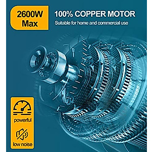 Meat Grinder Electric, Sausage Stuffer Maker, Max 2600W Food Grinder, Meat Mincer Machine with Attachments Sausage Tube Kubbe Kit Blades 3 Plates for Home Kitchen Commercial Use