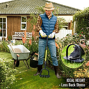 Jardineer Spike Lawn Air Aerator - Grass Aerator Lawn Tool with Spare Spikes, Manual Yard Aerator for Lawn, Garden Aerator Tool for Compact Soil