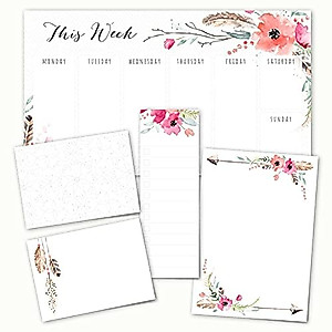 Boho Spirit Adhesive Sticky Note Pack - 5 Pads - 50 Sheets/pad