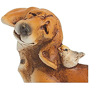 Top Collection Miniature Fairy Garden & Terrarium Dachshund and Birds Figurine