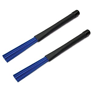 Jiayouy 1 Pair Drum Brushes Drum Sticks Percussion Retractable Nylon Brush Stick for Cajon Jazz Acoustic Rock Band Music Lover