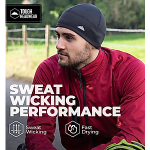 Tough Headwear Winter Skull Caps for Men, Skull Cap Football, Helmet Liner, Running Beanie, Cycling Cap, Motorcycle Skull Cap