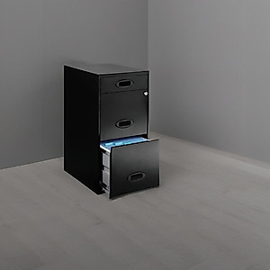 Realspace® SOHO 18"D 3-Drawer Organizer Vertical File Cabinet, Black