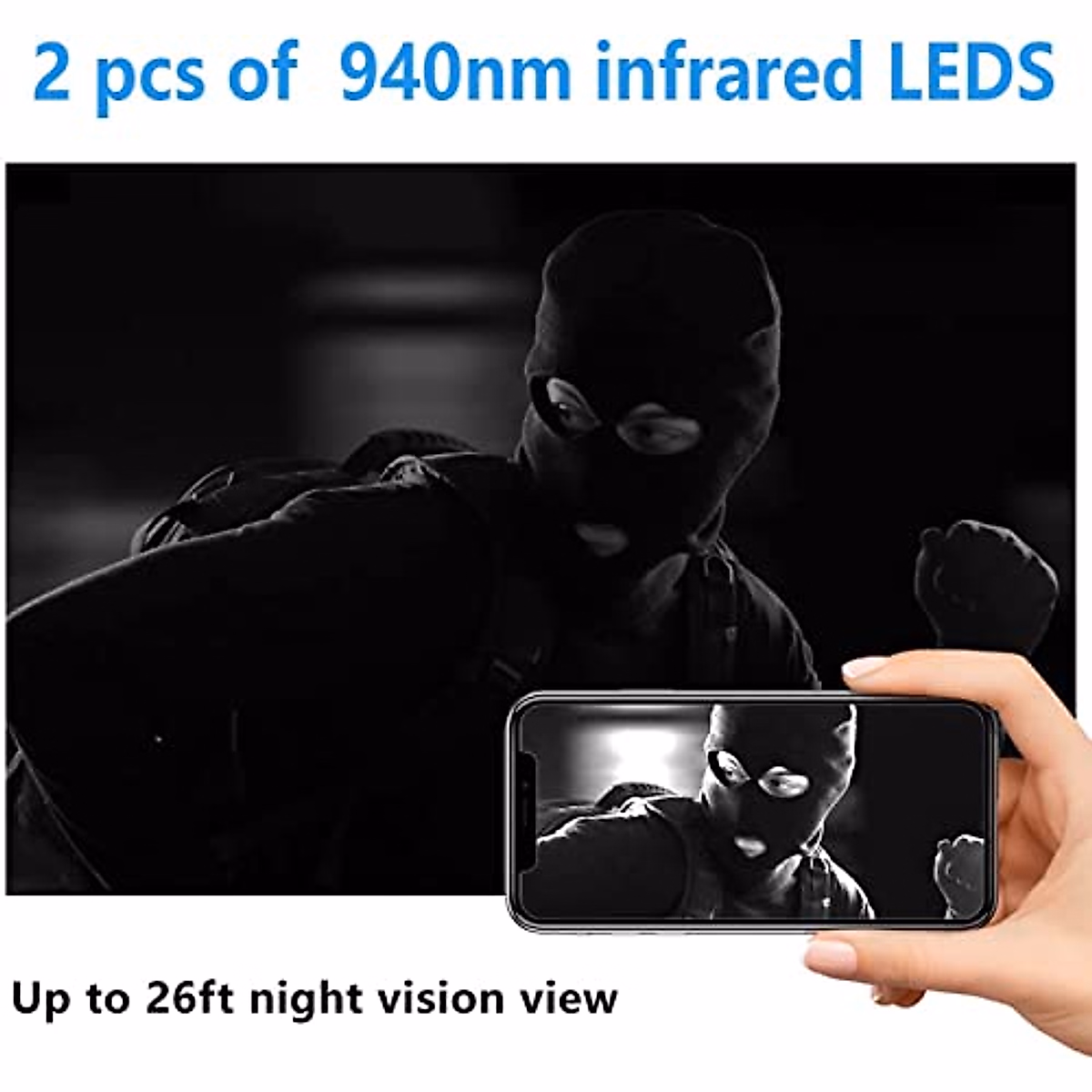 Battery Baby Monitor Wireless WiFi Camera, HD1080P Wireless Security Camera,Portable Surveillance with Night Vision,Motion Detection,Cloud Storage Remote Viewing for Security with iOS Android APP