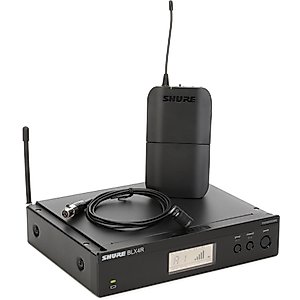Shure BLX14R/W85 UHF Wireless Microphone System, 14-Hour Battery Life, 300 ft Range, WL185 Lavalier Mic, Single Channel Rack Mount Receiver
