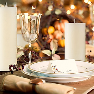 SPAAS Rustic Ivory Pillar Candles - 2.7" X 7.5" Decorative Candles Set of 4 - Clean Burning and Dripless Unscented Rustic Pillar Candles for Home Decorations, Party, Weddings, Spa, Restaurant