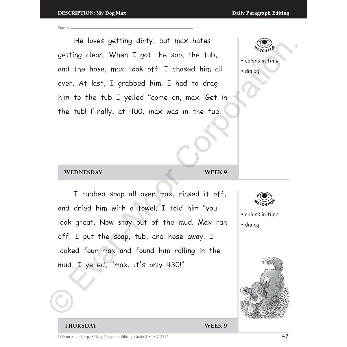 Daily Paragraph Editing, Grade 2