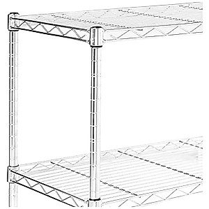 IRIS USA, Inc. USA WSU-3T-LD Wire Storage Unit 3-Shelves Silver