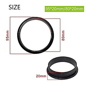 Tart Ring Molds, Hsxxf 8pcs Round Shape Cake Molds Mousse Circle Mini Tart Rings for Baking Muffin Mousse Cake Circle Cutter (8)