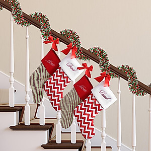 Sggvecsy 49.2Ft Christmas Green Red Silver Tinsel Garland Xmas Tree Decorations Christmas Metallic Twist Garland Ceiling Hanging Decorations for New Year Party Birthday Holiday Indoor Outdoor Supplies