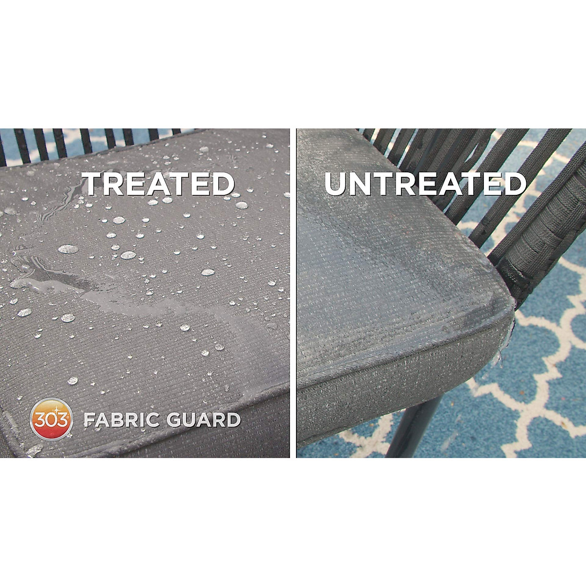 303 Fabric Guard - For Outdoor Fabrics - Restores Water Repellent Properties - Repels Moisture & Stains - Manufacturer Recommended - Safe For All Fabrics, 16oz (30605CSR) Packaging May Vary