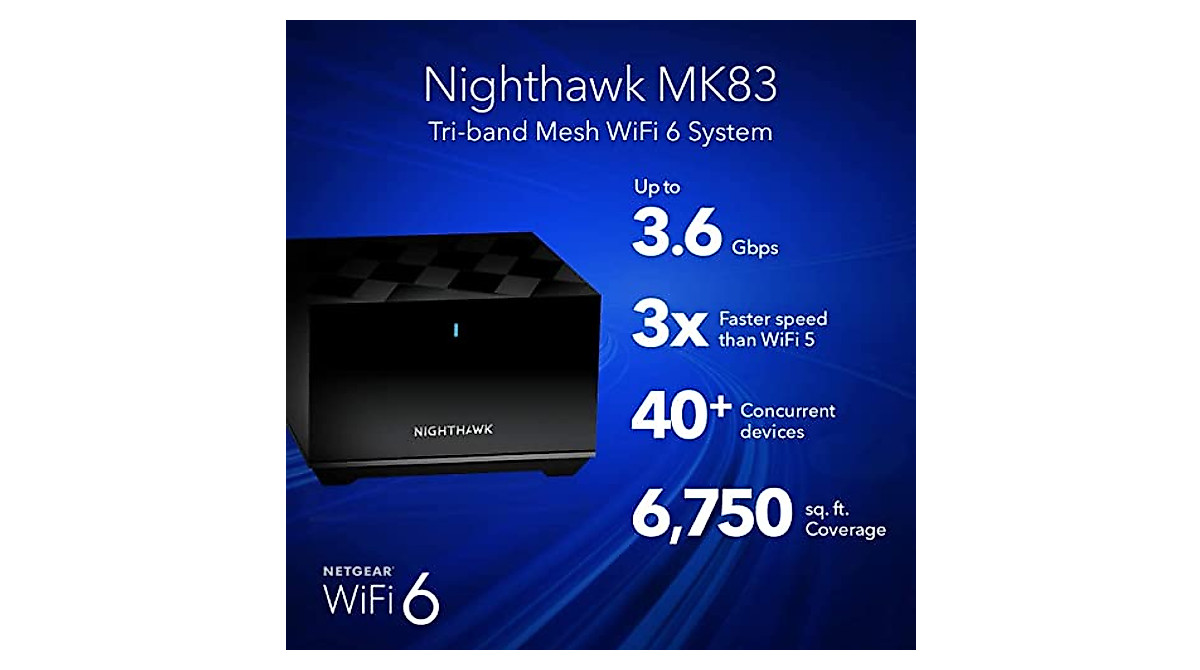 NETGEAR Nighthawk AX3600 Mesh WiFi 6 System — Seamless Whole Home Coverage
