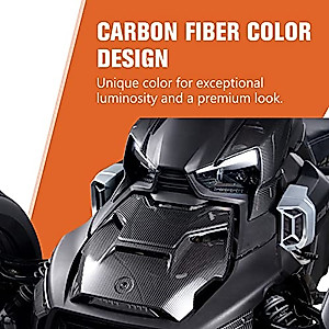 A & UTV PRO Ryker Carbon Fiber Epic Hood Panel, Hood Scoop for Can-Am Ryker & Ryker Rally Edition 2019-2023, Ryker 600, Ryker 900 Accessories, Replace OEM #219400877