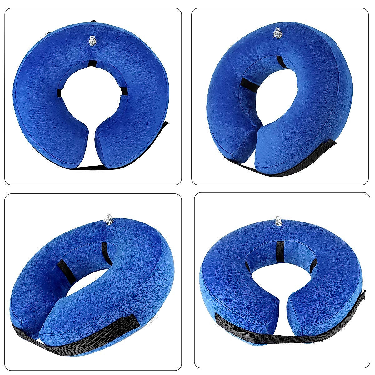 VST Comfortable Inflatable Cone Collar for Dogs,Adjustable Soft Pet Recovery Collar Prevent Pets from Touching Biting Scratching at Injuries Wounds (L)