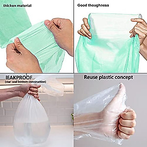 Small Trash Bags 2.6 Gallon Ultra Thickness Bathroom Garbage Bags 100 Counts Biodegradable Mini Wastebasket Trash Can Liners for Kitchen Office Bedroom Trash Can 10 Liters
