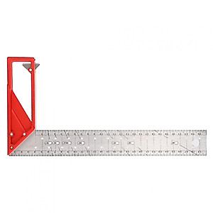 Combination Square, 300mm Multi-functional Right Angle Ruler , Adjustable Stainless Steel Square Angle Ruler , 45/90 Degree Woodworking Try Square Measuring Tool, for Multiple Purposes