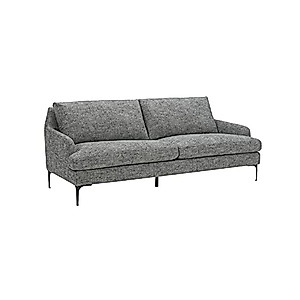 Amazon Brand – Rivet Modern Sofa Couch with Metal Legs, 85"W, Dark Gray