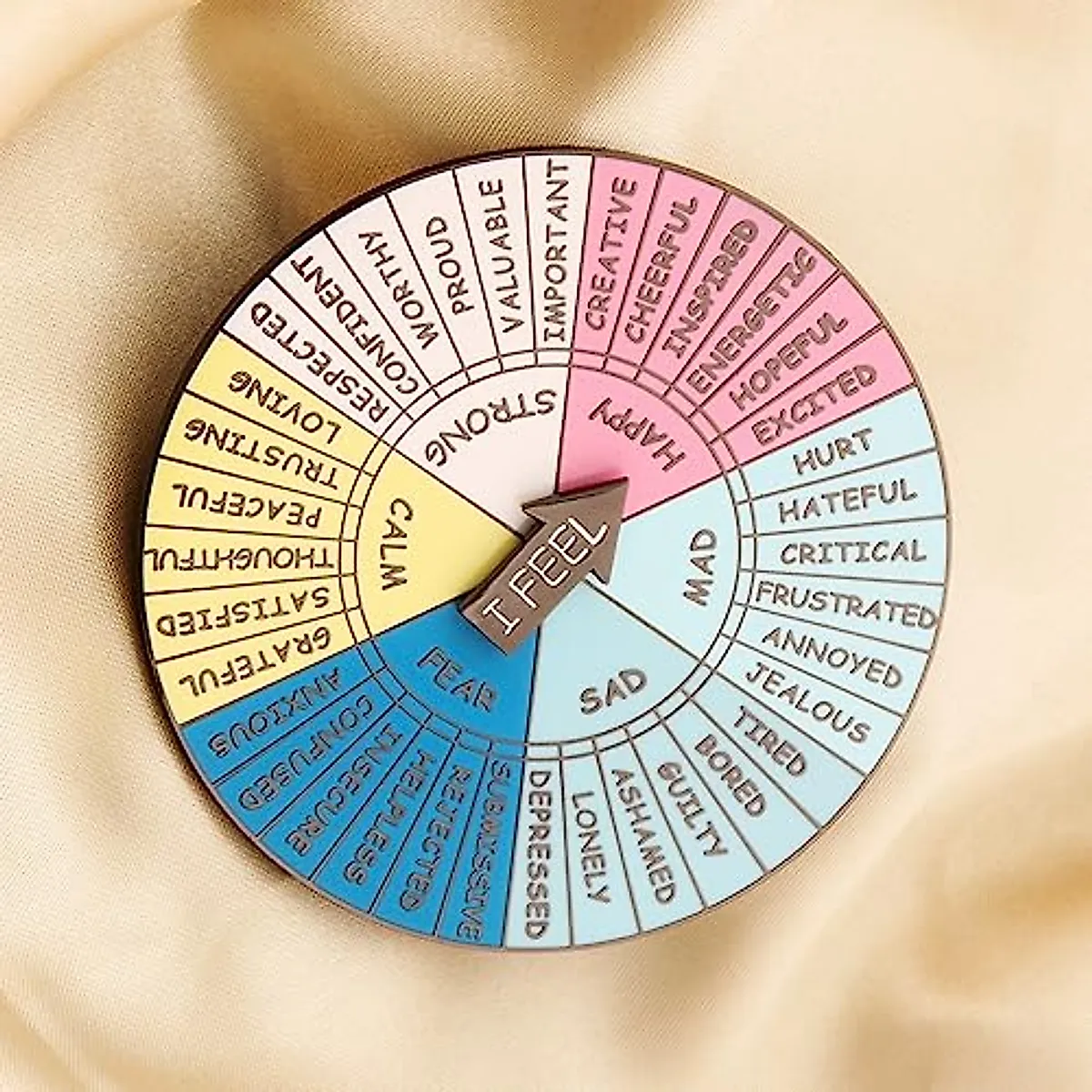 Funny Mood Enamel Pin - Cute Color Wheel Spins Pins - Aesthetic Gifts for Women Men