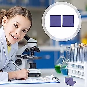 2pcs Cobalt Blue Glass Sheet Chemistry Experiment Supply Experiment Cobalt Glass Laboratory Science and Safety