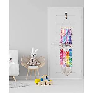 ZeJlo Headband Holder Hair Bows Organizer for Girls, Baby Headbands Hair Accessories Organizer, Storage Bohemian Style, Hand-Crafted