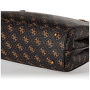 GUESS Alexie Girlfriend Satchel, Brown Logo