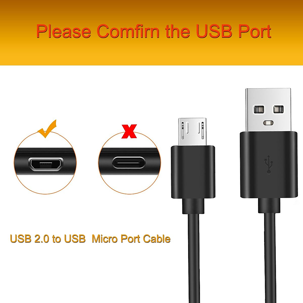 YEHUIM Micro USB Cable Charger Compatible with SoundLink Revolve/Revolve Plus, Bose SoundLink Color I II III/Mini II Portable Speaker, QuietComfort 35 30 Headphone Charging Cord