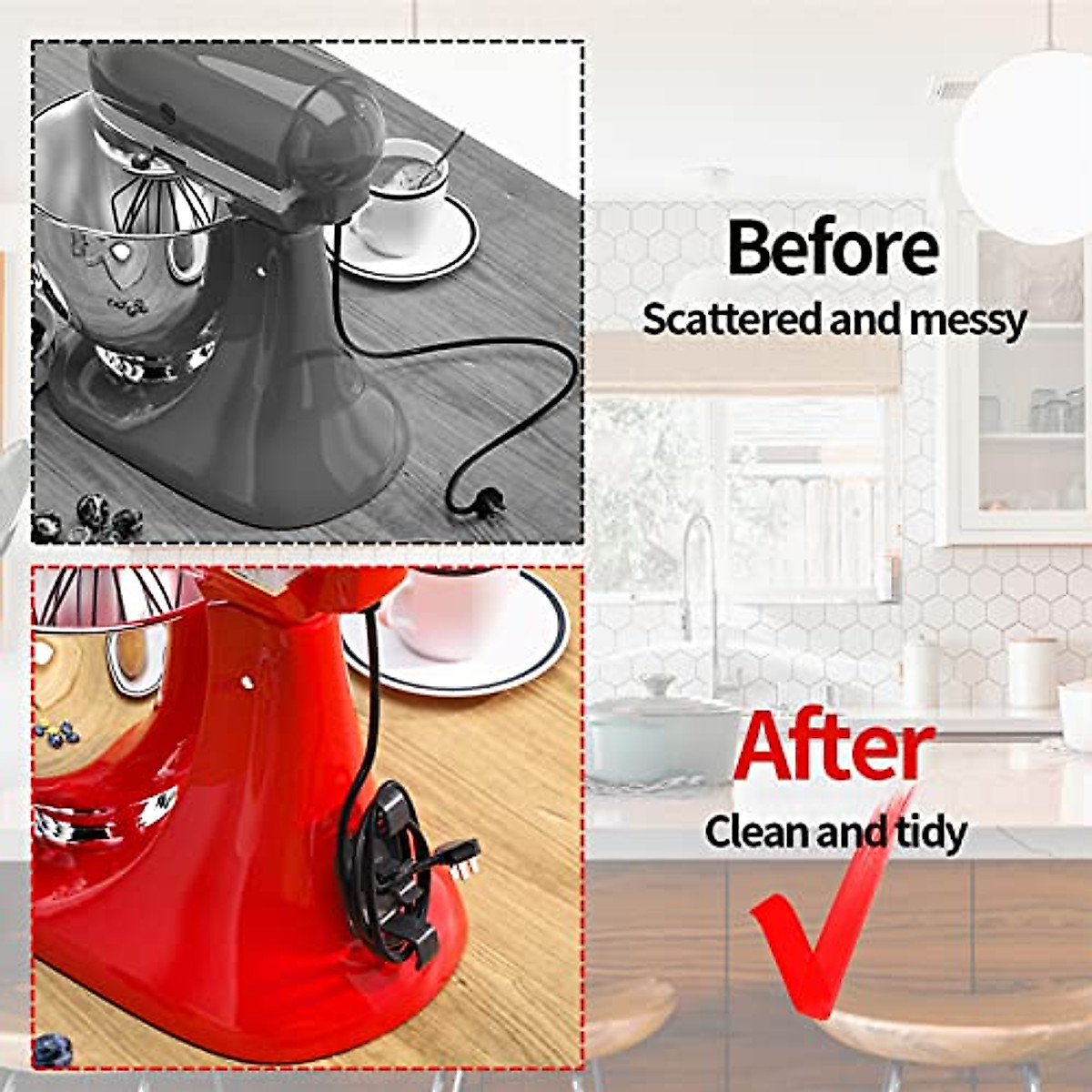 Appliance Cord Organizer Kitchenaid Stand Mixer Sliding Mat Mover For Kitchenaid 4.5-5 Qt Stand Mixer Cord Winder