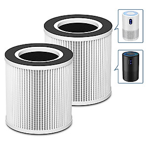 2-Pack B-D02L Replacement Filter, Compatible with MOOKA & KOIOS B-D02L Air Purifi-er, for VEWIOR B-D02U Air Purifi-er, H13 True HEPA Filter for MOOKA Air Purifi-er Replacement Filter B-D02L