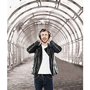 COBALTX AUDIFY Bluetooth Wireless Rechargeable Headphones Range 30 Ft (10m) High Performance Acoustic Sound with Voice Control & 300 Hour Standby Hands Free Talk & 6 Hours of Music (Black)