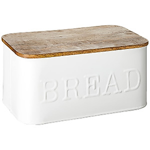 Mud Pie Circa Bread Box white, 5 1/4" x 12"
