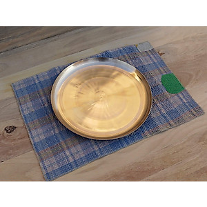 De Kulture Ayurveda Pure Kansa Bronze Lunch Platter Dinner Plate