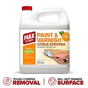 Max Strip Paint & Varnish Citrus Stripper - 1 Quart - Strips Multiple Layers - Removes Latex and Oil Based Paints - No Methylene Chloride No NMP Powerful Formula