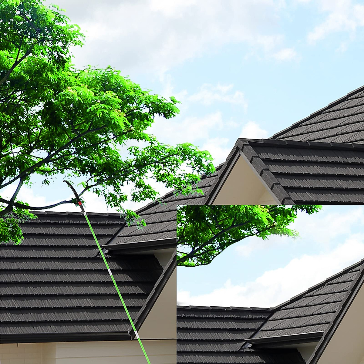 THILEMON Pole Saws for Tree Trimming Manual 26 foot Tree Pole Pruners for Tree Trimming Saw, Tree saw Tree Pole saw manual knives with Storage Pocket.