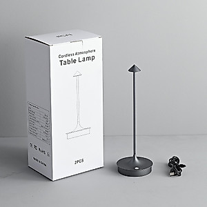 Cordless Table Lamp Rechargeable LED Table Lamps Battery Operated 4000mAh Touch Dimmable Wireless Lamp Waterproof Portable Outdoor Table Light for Restaurants and Dining Home Indoor/Outdoor Use