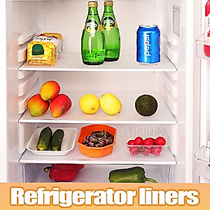 PABUSIOR Shelf Liner for Kitchens Cabinet, Waterproof Non-Adhesive Easy to Cut (17.7"x318"Wide,Clear) Cupboard Liner for Pantry, Drawer, Shelves,Desks